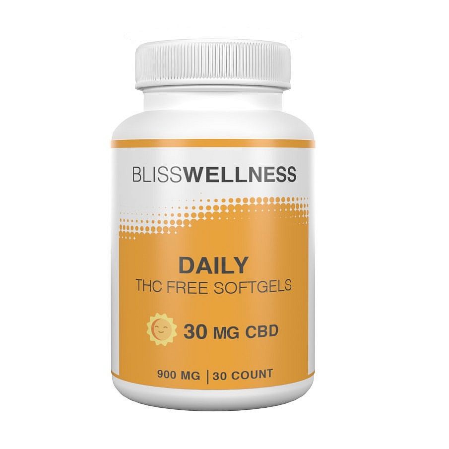 30mg THC Free CBD Softgels (30 or 60) | Bliss Wellness | CBD For Sale